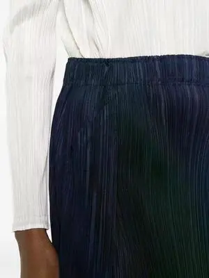 Issey Miyake Pleated Midi Skirt - Blue