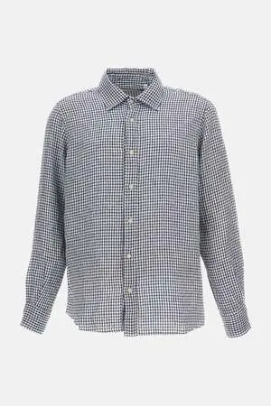 ORIGINAL VINTAGE Checked Linen Shirt - Multicolor
