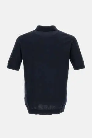 John Smedley Short-sleeved Polo Shirt - Blue