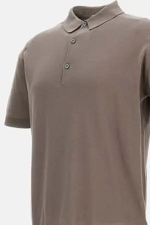 John Smedley Polo Maniche Corte - Grey