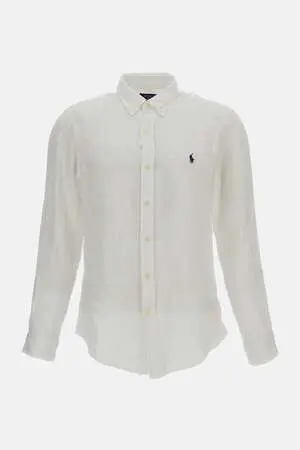 Polo Ralph Lauren Camicia In Lino - Bianco