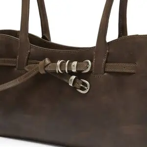 MARGESHERWOOD Grandma Shoulder Bag - Washed Brown