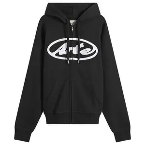 ARTE Circle Logo Zip Hoodie - Black