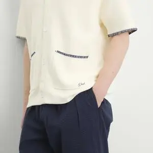 SERVICE WORKS Blanket Stitch Knit Polo