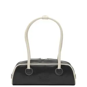 MARGESHERWOOD Soft Piping Mini Soft Boston Ew Bag - Black/light Grey