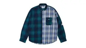 PALACE Patchy Flannel Shirt - Blue
