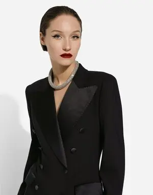 Dolce & Gabbana Double-breasted Tuxedo Jacket Bodysuit - Black