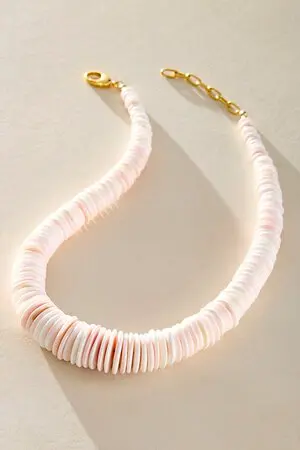 ALV Gill Disc Semiprecious Necklace - Shell
