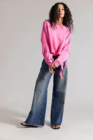 Free People We The Free To The East Pullover - Pink Magic