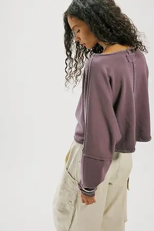 Free People We The Free To The East Pullover - Plum Slate