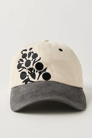 Free People Out Of Bounds Baseball Cap - Black/cream