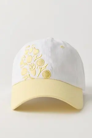 Free People Out Of Bounds Baseball Cap - Yellow Combo