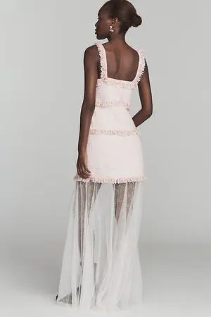 Endless Rose Sweetheart Sheer Maxi Dress