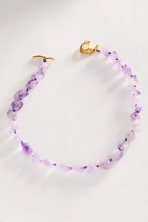 HERMINA ATHENS Bougavillea Amethyst Necklace - Purple