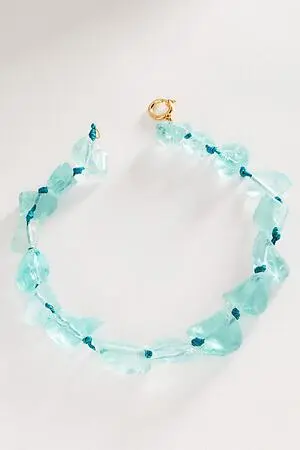 HERMINA ATHENS Celeste Quartz Necklace - Teal