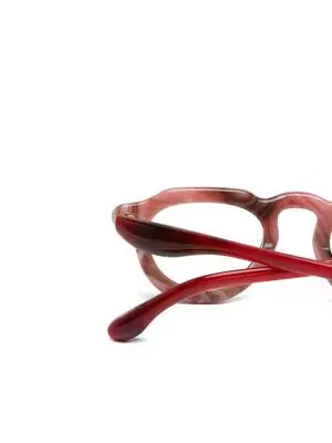 PALOCERAS Round Frame Glasses - Red