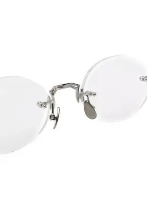 Matsuda Oval-frame Glasses - Silver