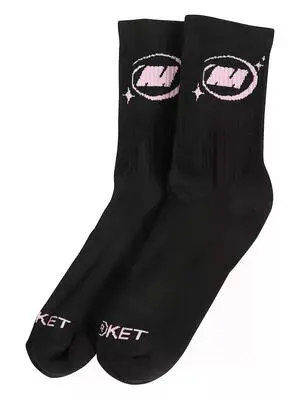 MARKET Logo-detail Socks - Black