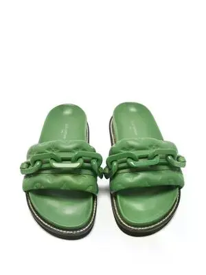 LOUIS VUITTON Chain Leather Sandals