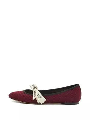 Dior Bw-embellishment Ballet Flats - Red