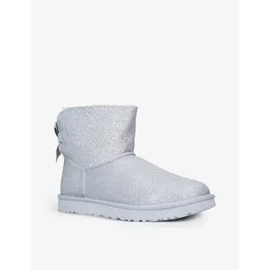 UGG Bailey Bow Mini Sparkle Glitter Textile Boots