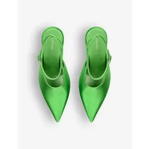 Givenchy Show Cut-out Satin Heeled Courts