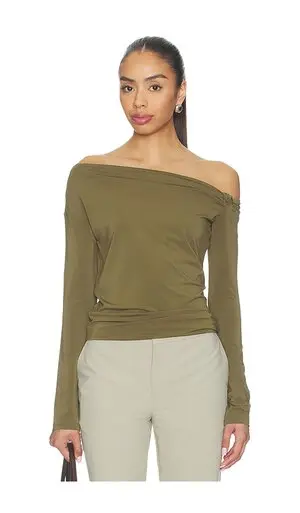 EAVES Jayne Off Shoulder Top - Olive