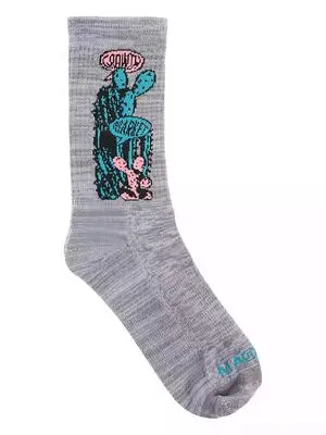 MARKET Contrasting-design Socks - Grey