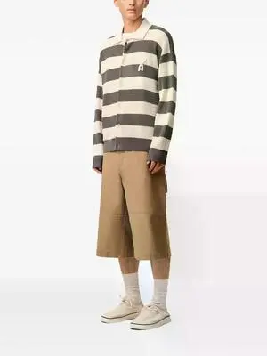 AMI Paris Cotton Cardigan With De Coeur Patch