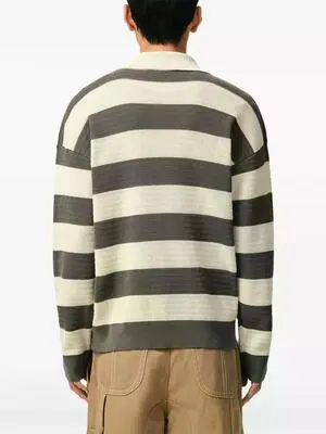 AMI Paris Cotton Cardigan With De Coeur Patch