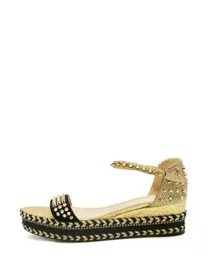 CHRISTIAN LOUBOUTIN Spike Stud-embellishment Espadrilles - Gold