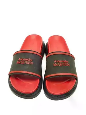 Alexander McQueen Rubber Logo Slides