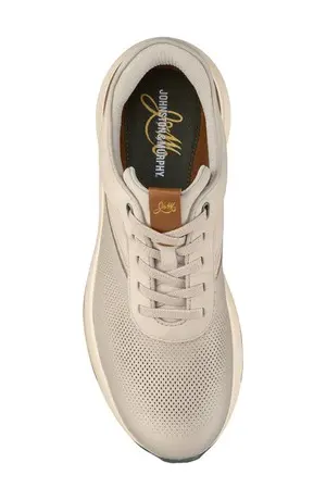 Johnston & Murphy Surge U-throat Embossed Sneaker - Beige Full Grain/nubuck