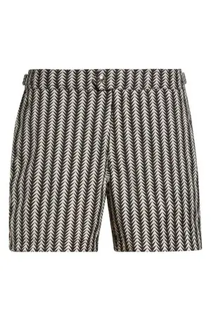 TOM FORD Geometric Print Compact Swim Trunks