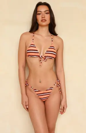 DIPPIN DAISY'S Fuego Triangle Bikini Top - Rayas