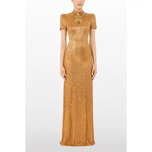 Jenny Packham Embellished Maxi Gown - Amber