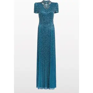 Jenny Packham Embellished Maxi Dress - Lapis