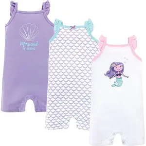 HUDSON BABY Essential Cotton Rompers - Mermaid
