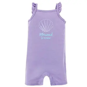 HUDSON BABY Essential Cotton Rompers - Mermaid