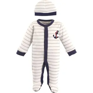 LUVABLE FRIENDS Sleep And Play Outfit With Cap - Anchor
