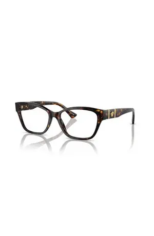 Versace 54mm Cat Eye Optical Glasses - Tortoise