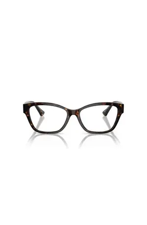 Versace 54mm Cat Eye Optical Glasses - Tortoise