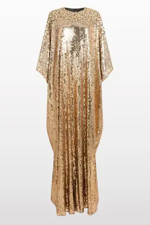 Jenny Packham Fontaine Sequin-embellished Maxi Dress - Bronze