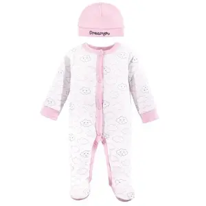 LUVABLE FRIENDS Cotton Sleep And Play And Cap - Girl Cloud