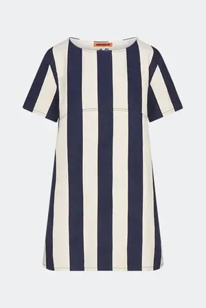 SIMONMILLER Sahara Short Sleeve Mini Dress - Navy/cream