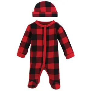 HUDSON BABY Thermal Sleep And Play & Cap - Buffalo Plaid