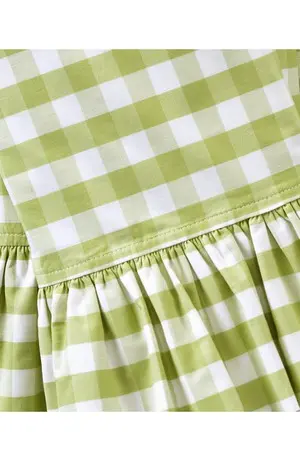 LANDS' END Ruffle Pillowcases - Bright Pistachio Gingham