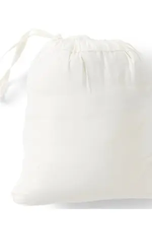 LANDS' END Wanderweight Ultralight Packable Chevron Quilted Down Jacket - Ivory