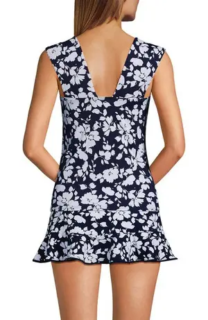 LANDS' END Dd-cup Square Neck Underwire Tankini Top