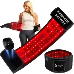 LIFEPRO Allevared Elite Red Light Therapy Belt 660nm & 850nm Rechargeable Infrared Light - Black